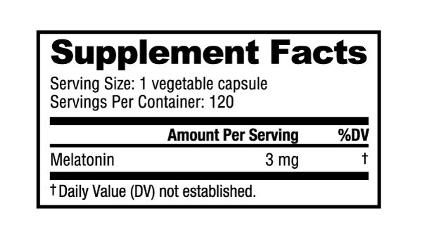 Nutrabio - Melatonin (3mg) – Nutrition Lab